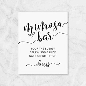 mimosa bar sign mimosa bar signage party decor wedding sign wedding decor bridal shower sign baby shower sign unframed 8x10 inch