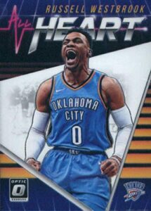 2018-19 donruss optic all heart basketball #10 russell westbrook oklahoma city thunder official nba trading card from panini