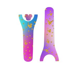 vinyl skin decal wrap sticker cover for the magicband 2 magic band 2 gold polka dot pink blue purple backing