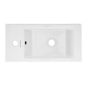 Swiss Madison Well Made Forever SM-WS315 Voltaire Wall Hung Sink, Glossy White