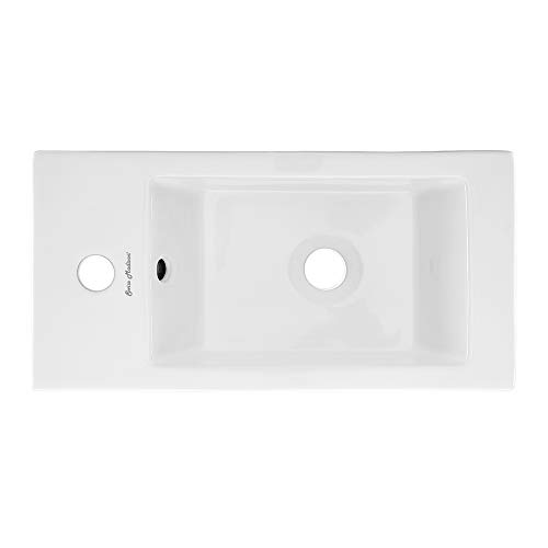 Swiss Madison Well Made Forever SM-WS315 Voltaire Wall Hung Sink, Glossy White