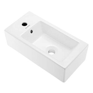 Swiss Madison Well Made Forever SM-WS315 Voltaire Wall Hung Sink, Glossy White