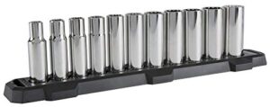 craftsman socket set, sae, 1/2-inch drive, 12-point, 11-piece (cmmt12048)