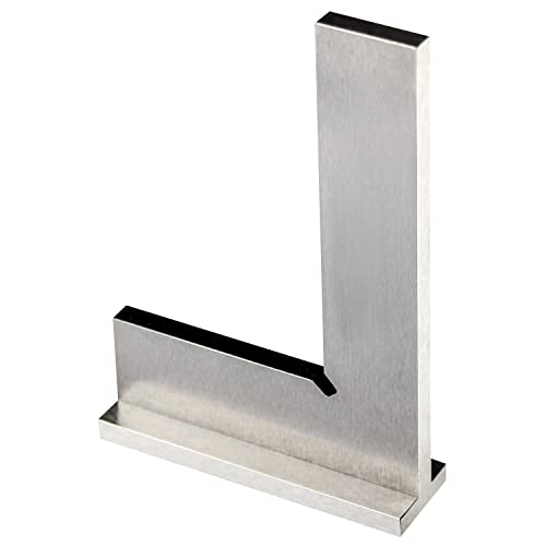 Precision Machinist Square 3 Inch Engineer Square 90 Degree Right Angle Ruler Ground Hardened Steel with Seat 3 x 2 Inch