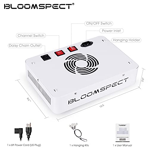 BLOOMSPECT Upgraded 1000W LED Grow Lights with Veg & RED & Bloom 3 Modes, Daisy Chain, Double Chips Full Spectrum Plant Grow Light for Indoor Plants Veg and Flower (100pcs 10 Watt LEDs)