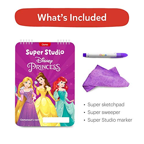 Osmo - Super Studio Disney Princess Game + Fire Tablet Base Bundle (Ages 5-11) (Osmo Fire Tablet Base Included)