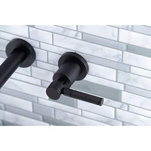 Kingston Brass KS8020DKL Kaiser Roman Tub Faucet, Matte Black, 14.63 x 10 x 3.06