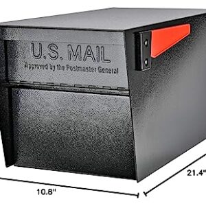 Mail Boss 7526 Mail Manager Street Safe Locking Security Mailbox, Black