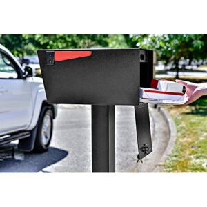 Mail Boss 7526 Mail Manager Street Safe Locking Security Mailbox, Black