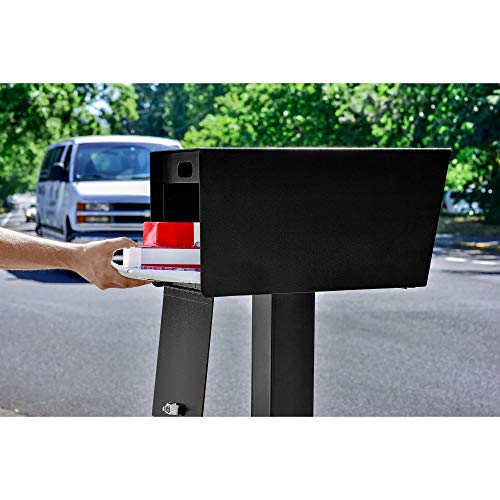 Mail Boss 7526 Mail Manager Street Safe Locking Security Mailbox, Black