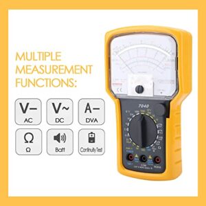 Analog Multimeter, KT7040 AC/DC Analog Multimeter High Accuracy Analog Multimeter Voltage Current Pointer Multimeter Tester, Analog Pointer Multimeter