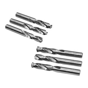 6 pc 9.3mm hss screw machine drill bits high speed steel twist straight shank flute