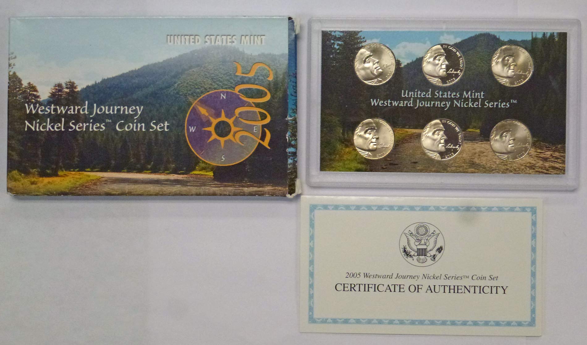 2005 P D S Westward Journey Nickel Series 6 Coin Set PF/ UNC