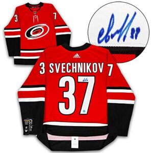 andrei svechnikov carolina hurricanes autographed adidas jersey - autographed nhl jerseys