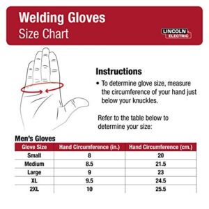 Lincoln Electric Premium TIG Welding Gloves | Top Grain Leather | High Dexterity | Medium | K2983-M, White