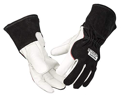 Lincoln Electric DynaMIG HD Professional MIG Welding Gloves | Comfort & Heat Resistance | Large | K3806-L Black