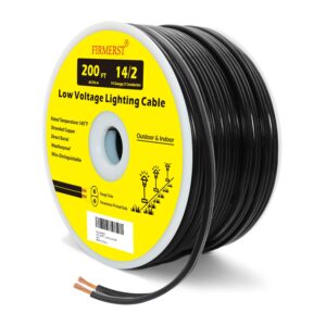 firmerst 14/2 low voltage landscape wire outdoor lighting cable 200 feet