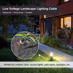 FIRMERST 14/2 Low Voltage Landscape Wire Outdoor Lighting Cable 200 Feet