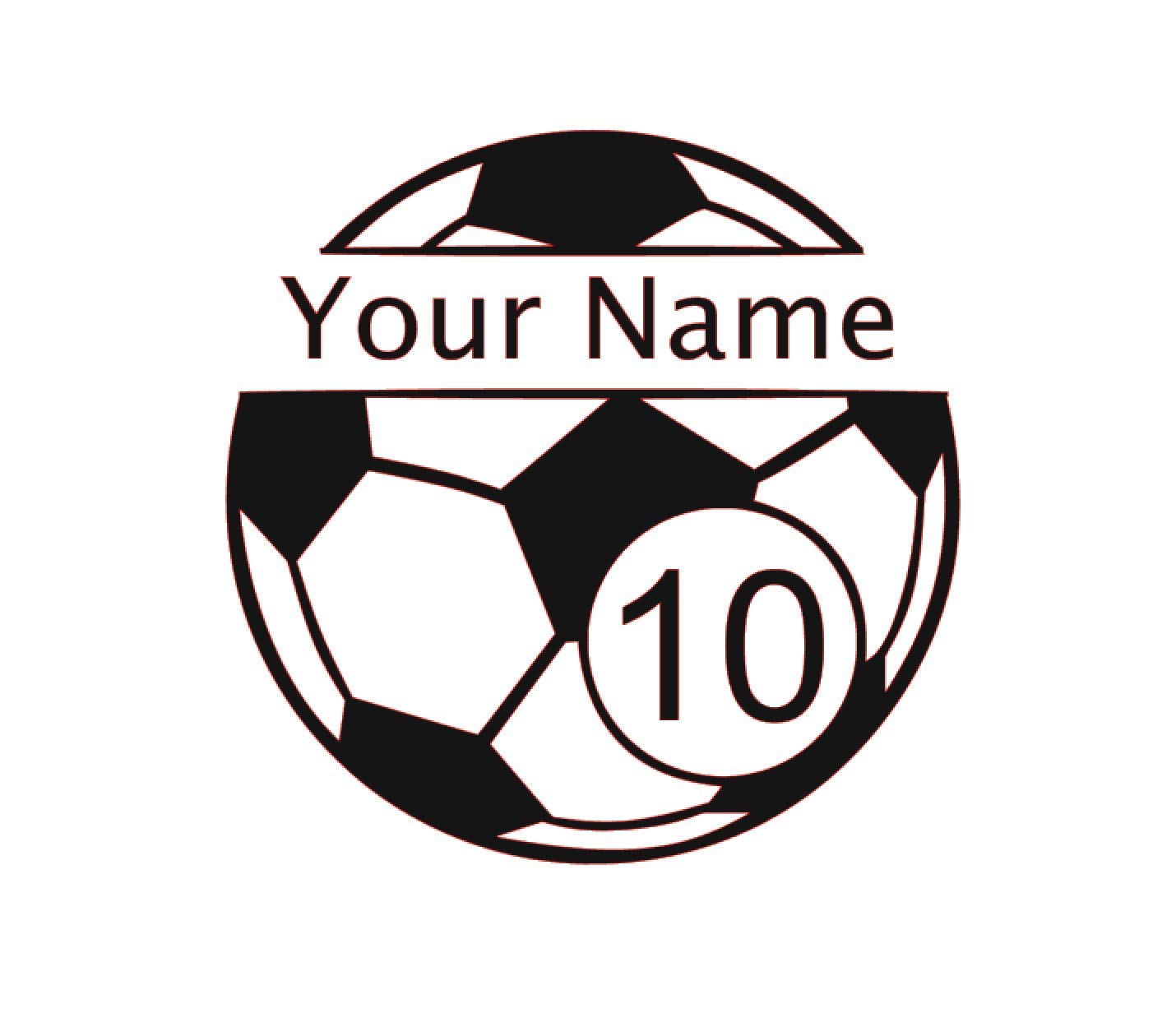 Custom Soccer Vinyl Decal - Fútbol Bumper Sticker, for Tumblers, Laptops, Car Windows - Pick Your Players Name, Number, Size and Color