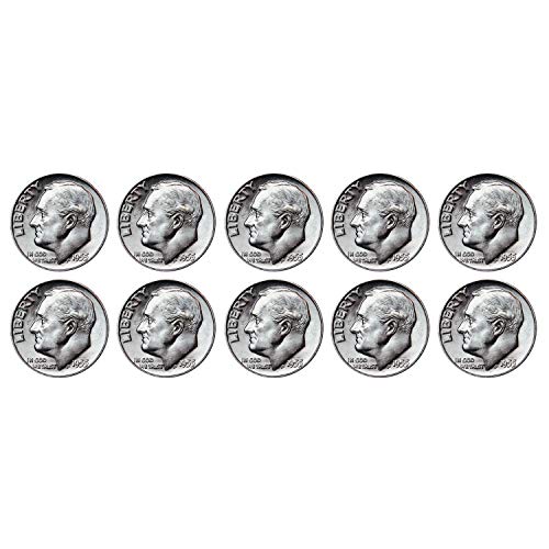 1946-1964 $1 Face - 90% Silver Roosevelt Dimes BU BU