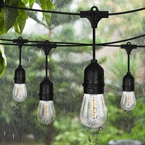 YOSION 60ft Heavy-Duty Commercial-Grade Waterproof Outdoor String Lights with Hanging Sockets for Backyard Garden Patio Pergola Gazebo Bistro Bedroom Christmas Wedding Party