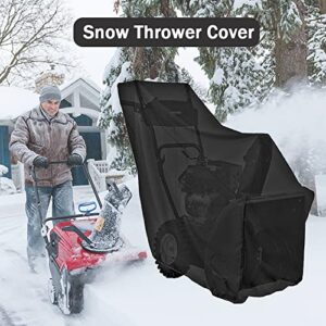 Snow Thrower Cover - Universal Snow Blower Protection Cover, Heavy Duty 210D Waterproof Snow Sweeping Replacing Cover, 47"L x 40"H x 32"W