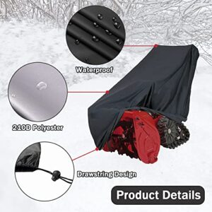 Snow Thrower Cover - Universal Snow Blower Protection Cover, Heavy Duty 210D Waterproof Snow Sweeping Replacing Cover, 47"L x 40"H x 32"W