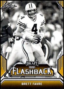 2019 leaf draft flashback gold #3 brett favre green bay packers nfl football card (rc - rookie card) nm-mt