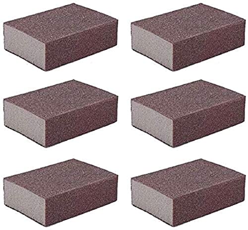 Liyafy 120# Grit Sponge Emery Cloth Sandpaper Blocks Buffing Diamond Polishing Pads Hand Sanding Tool 6pcs