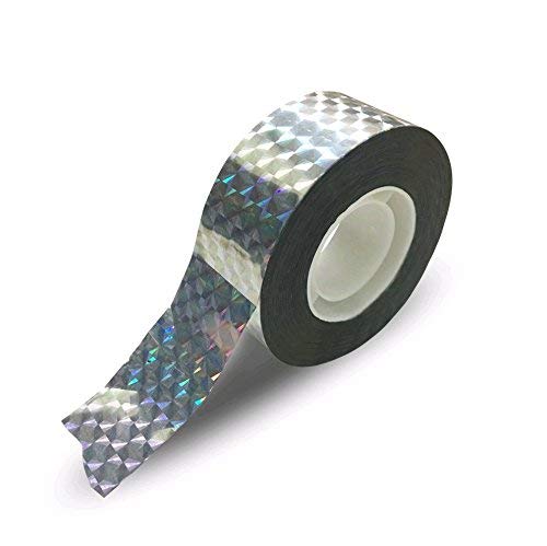 HICI PCO Bird Repellent Scare Tape Scare Ribbon Silver 500 FT Bird Deterrent Reflective Tape for Birds Effective for Woodpeckers Pigeons Grackles 500FTx1