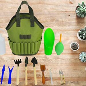 Succulent Kit Organizer Bag Gardening Tool Set | Terrarium Supplies Mini Succulent Garden Tool Kit | Heavy Duty Succulent Bonsai Planter Set Indoor Gardening | Fairy Zen Kit for Soil Fertilizer Seeds