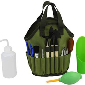 Succulent Kit Organizer Bag Gardening Tool Set | Terrarium Supplies Mini Succulent Garden Tool Kit | Heavy Duty Succulent Bonsai Planter Set Indoor Gardening | Fairy Zen Kit for Soil Fertilizer Seeds