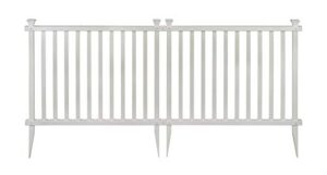 zippity outdoor products zp19037 no dig baskenridge semi-permanent vinyl fence, white (36in h x 42in w)- (pack of 2)