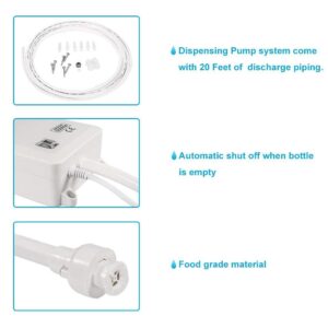 Bottled Water Dispenser Pump System - 20ft 110V AC US Plug Water Dispensing Pump with Single Inlet - Compatible Use with Coffee/Tea Machines, Water Dispensers, Refrigerators, Ice Makers