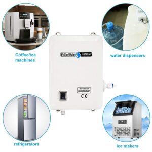 Bottled Water Dispenser Pump System - 20ft 110V AC US Plug Water Dispensing Pump with Single Inlet - Compatible Use with Coffee/Tea Machines, Water Dispensers, Refrigerators, Ice Makers