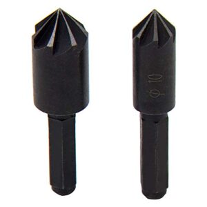 stainless steel hand tool countersink drill bits, 2pcs carbon steel chamfer hex handle countersink boring set drill bit tools