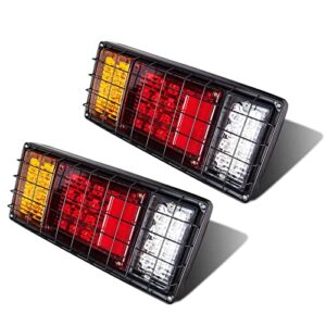 limicar 40 led trailer tail lights kit waterproof with reverse turn signal brake trailer light for utv ute rv camper pickup truck, boat(2 pack)