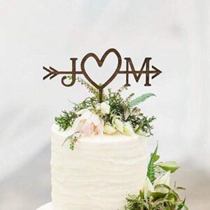 rustic wedding arrow cake topper | decoration | beach wedding | bridal shower | initials cake topper | rustic country chic wedding top