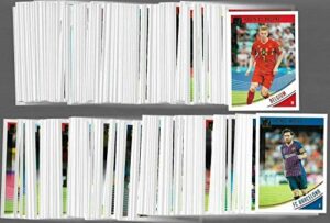 2018-19 panini donruss complete base hand collated nm-mt soccer set of 175 cards - no rated rookies - includes multiple cards of messi, ronaldo, mbappe, suarez, neymar jr. also includes photos of these players in their national uniform. set does not come