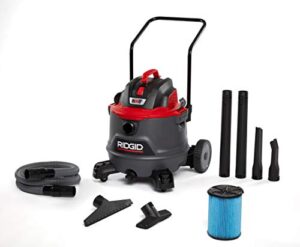 ridgid 62718 red 14 gallon rt1400 wet/dry vacuum, dark gray and red