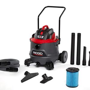 RIDGID 62718 Red 14 gallon RT1400 Wet/Dry Vacuum, Dark Gray and Red