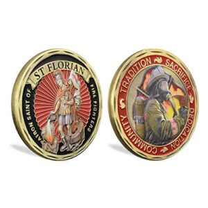 st. florian patron saint of firefighters challenge coin united states prayer