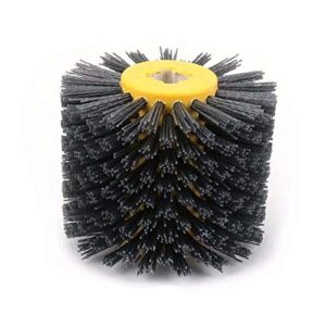 5 Inch Abrasive Nylon Wire Drawing Wheel Drum Burnishing Brush for Wooden Polishing 120mm 80 Grit