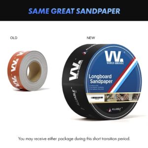 World Abrasive – Premium – 150 Grit Longboard Continuous Sandpaper Roll 2-3/4 inch x 20 Yards PSA Adhesive Sticky Backing (Auto, Marine, Aircraft, Wood, Metal, Plastic)