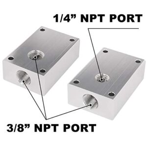 Hromee Compressed Air Outlet Kit for 1/2-Inch Tubing System with 1/4-Inch NPT Outlet Port, Air Push To Connect Outlet Block Set with Elbow NPT Straight and Universal Coupler