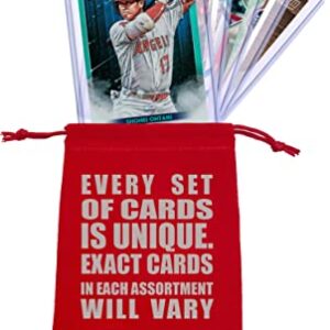 Shohei Ohtani Baseball Cards (5) ASSORTED Los Angeles Angels Trading Card and Wristbands Gift Bundle