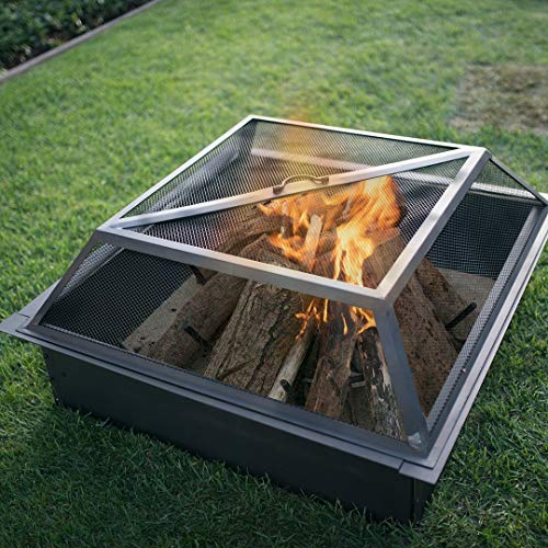 Blue Sky Outdoor Living SML3908 39" Screen Self-Assembled Square Spark Cover, Black