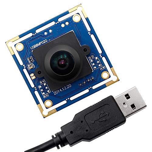 8 MP USB Camera Module with 180 Degree Fisheye Lens Webcam Super HD 3264X2448 Embeded Camera for Industrial,USB with Camera for Linux Windows Android Mini Web Cam Plug&Play OTG Supported Webcamera