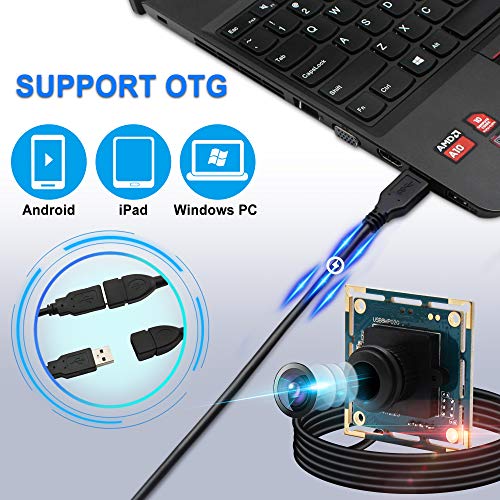 8 MP USB Camera Module with 180 Degree Fisheye Lens Webcam Super HD 3264X2448 Embeded Camera for Industrial,USB with Camera for Linux Windows Android Mini Web Cam Plug&Play OTG Supported Webcamera