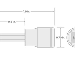 TEKTON 3/8 Inch Drive x 5 mm Hex Bit Socket | SHB13204